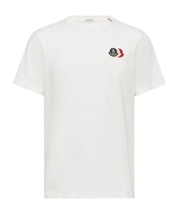 Moncler Logo Patch Crewneck T-shirt - White