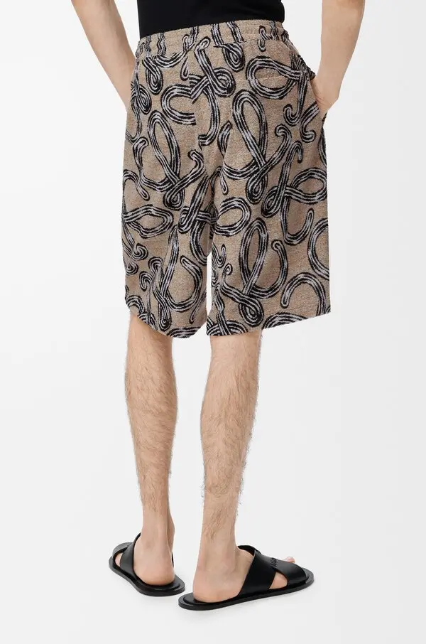 Loewe Jacquard Terry Shorts With Monogram Print