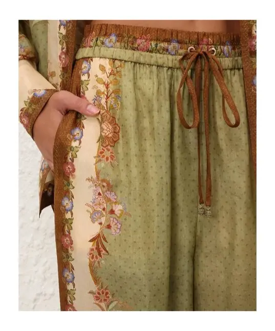 Zimmermann Indra Floral-printed Trousers - Nude