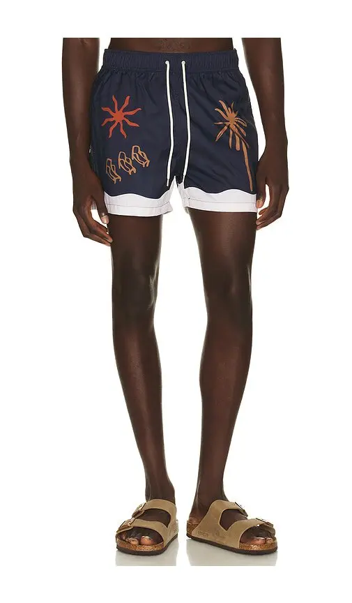 EDMMOND STUDIOS Resort Swim Shorts - Blue