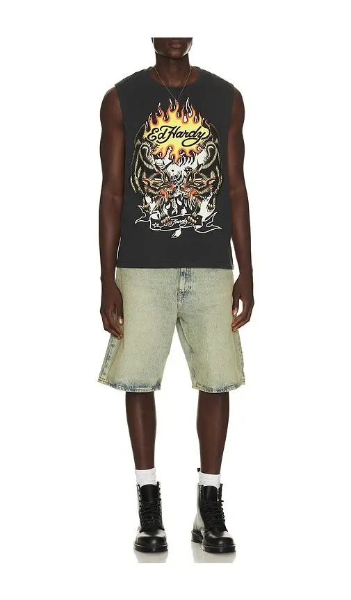Ed Hardy Wolves Cut Off Tee In . Also