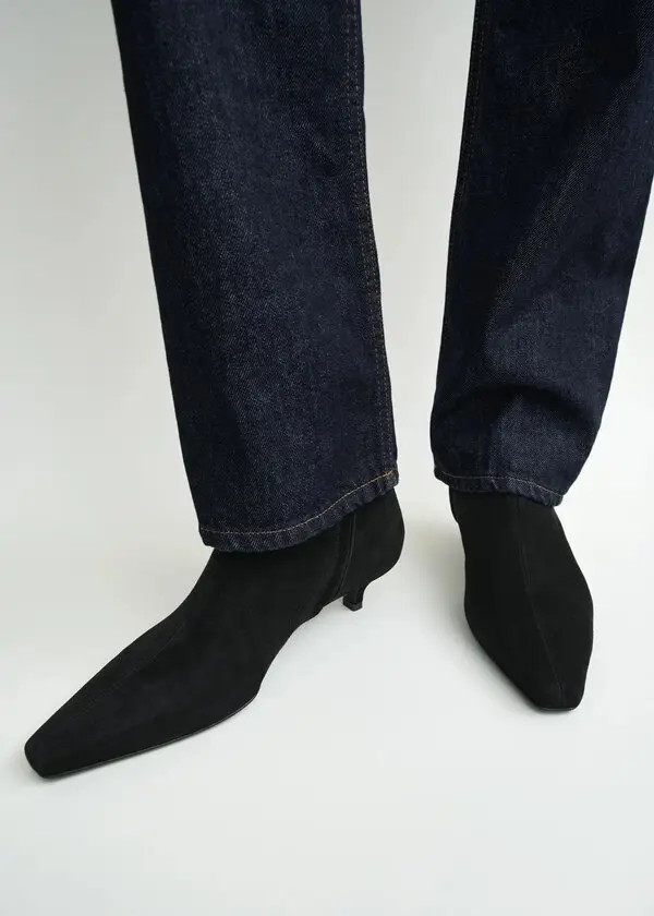 TOTEME Slim Ankle Kitten-heel Boots