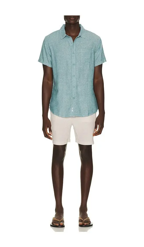 VINTAGE SUMMER Linen Button Down Shirt In . Also