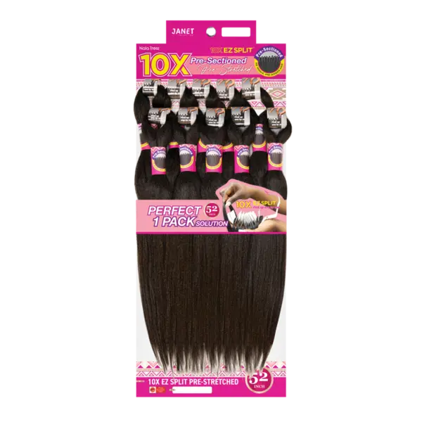 JANET COLLECTION 10x Ez Split Pre-stretched 5" Braiding Hair - 2
