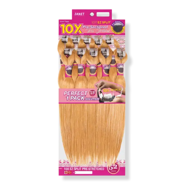 JANET COLLECTION 10x Ez Split Pre-stretched 52" Braiding Hair - 27