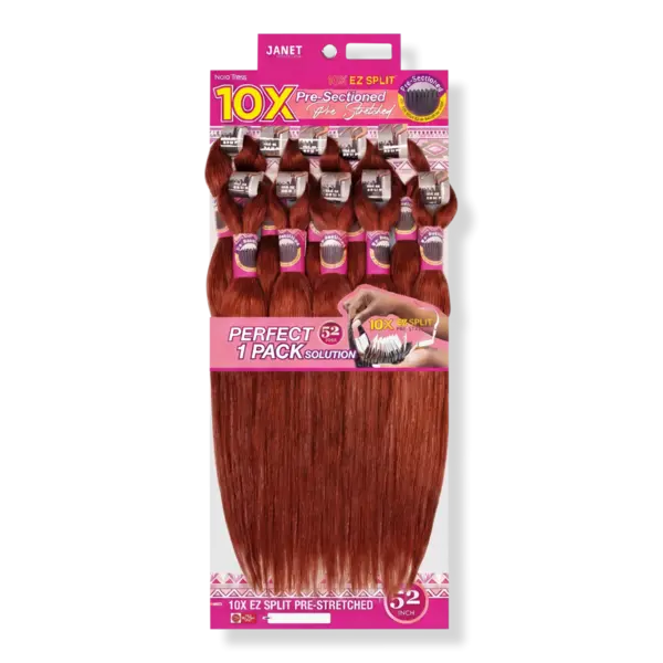 JANET COLLECTION 10x Ez Split Pre-stretched Braiding Hair 52 Inch - 33
