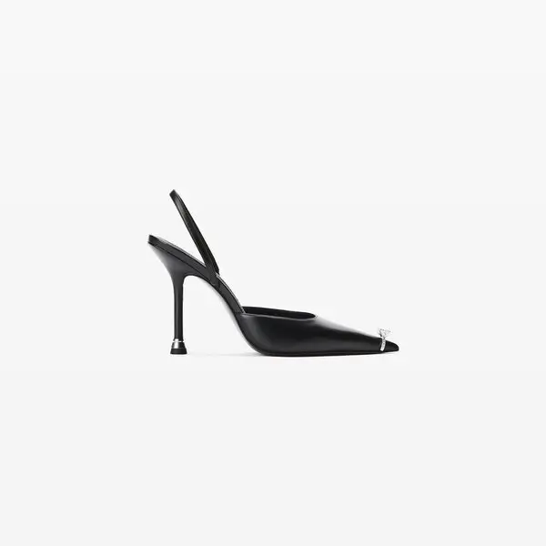 Alexander Wang Akilita Slingback Pointed Toe High Heel - Black
