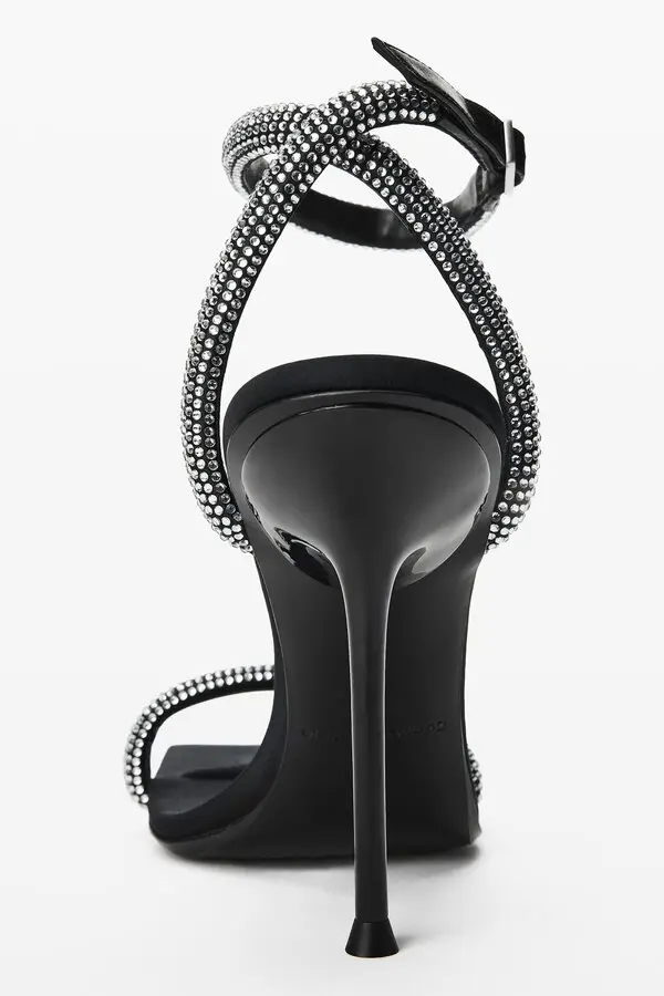Alexander Wang Julie Crystal Embellished Ankle Strap Sandals