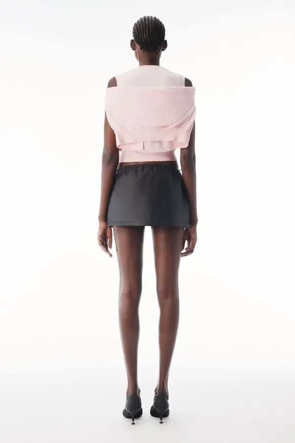 Alexander Wang Layered V-neck Vest With Tie-front Cardigan Detail