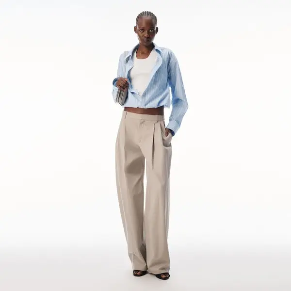 Alexander Wang Mid-rise Tailored Wide-leg Pants