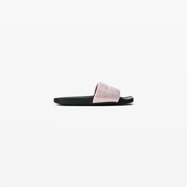 Alexander Wang Embellished Crystal Pool Slides - Pink