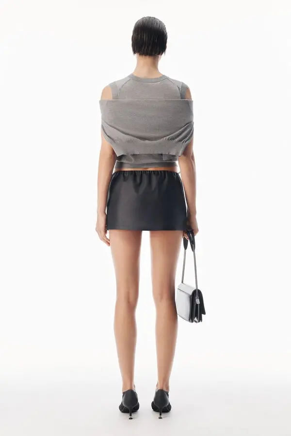 Alexander Wang Layered V-neck Vest With Tie-front Cardigan Detail