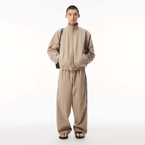 Alexander Wang Perforated Logo Mid-rise Track Pant - Dune