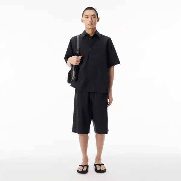 Alexander Wang Perforated Logo Mid-rise Short - Black