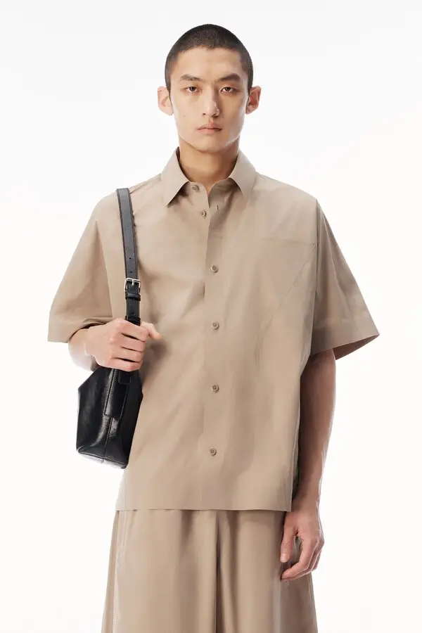 Alexander Wang Perforated Logo Short Sleeve Shirt
