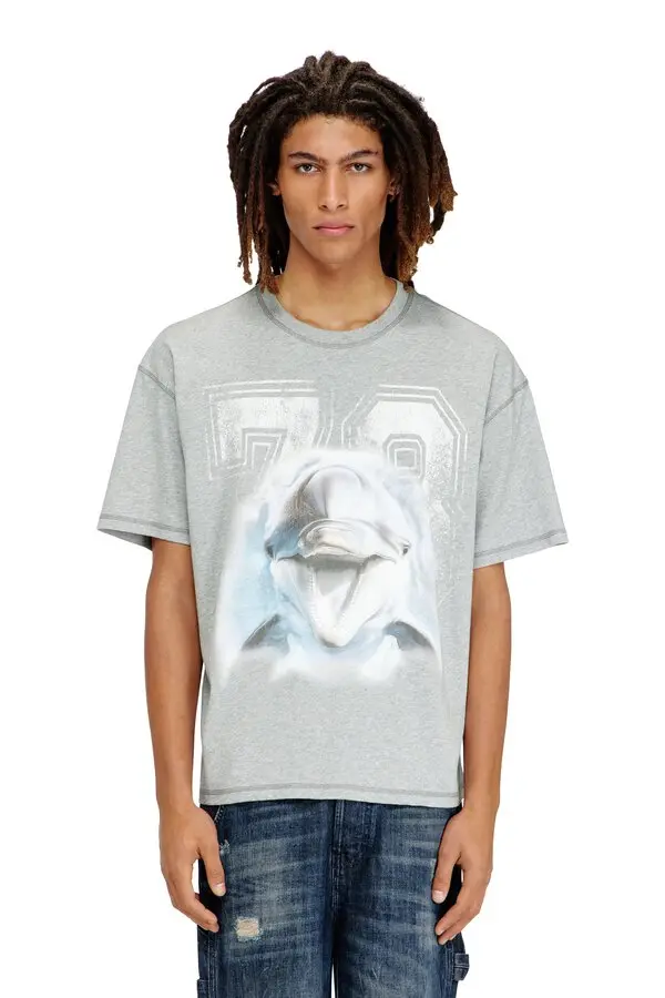 DIESEL® Relaxed T-shirt With Dolphin Graphic