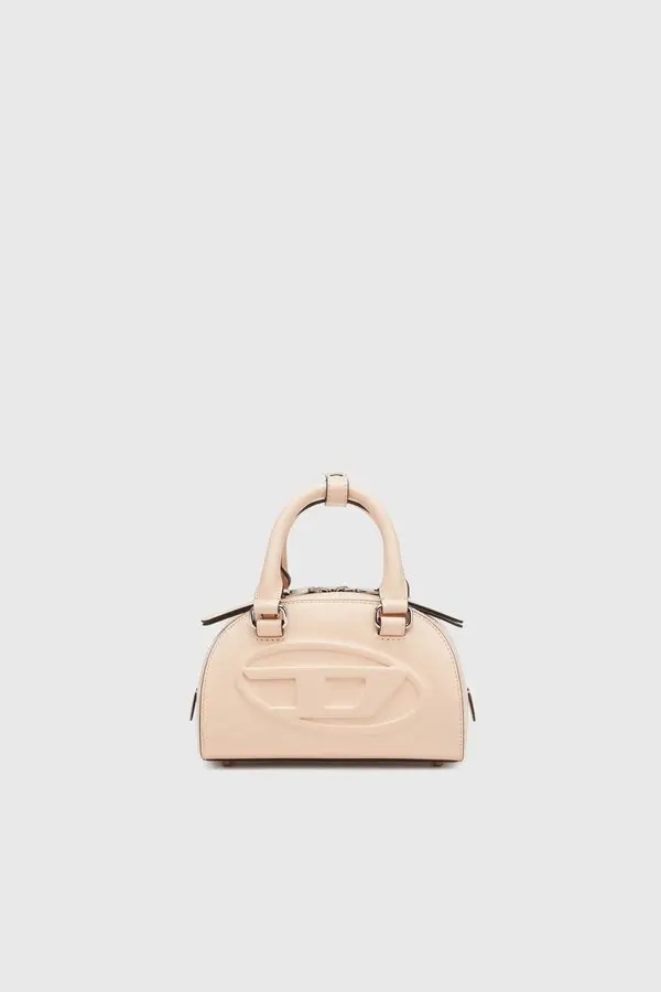 DIESEL® 1dr Dome Leather Small Bowling Bag - Pink