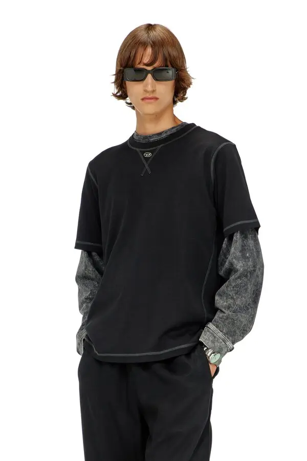 DIESEL® Regular T-shirt With Crew Neck And Oval D