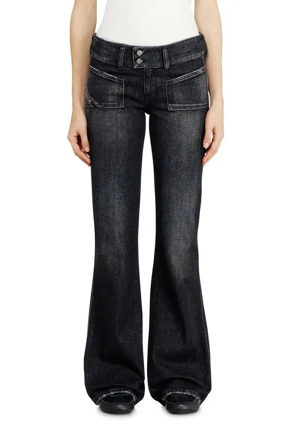 DIESEL® Bootcut Jeans With Low Waist And Zip Fly