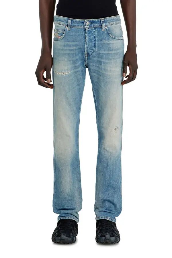 DIESEL® Slim Fit Jeans With Button Fly And Distressed Details