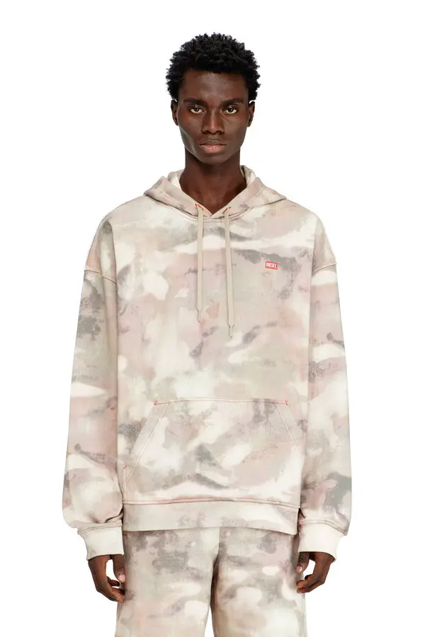 DIESEL® Camouflage Print Organic Cotton Hoodie - Multicolor