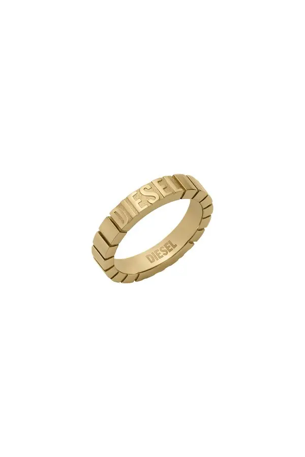 DIESEL® Stainless Steel Band Ring - Gold