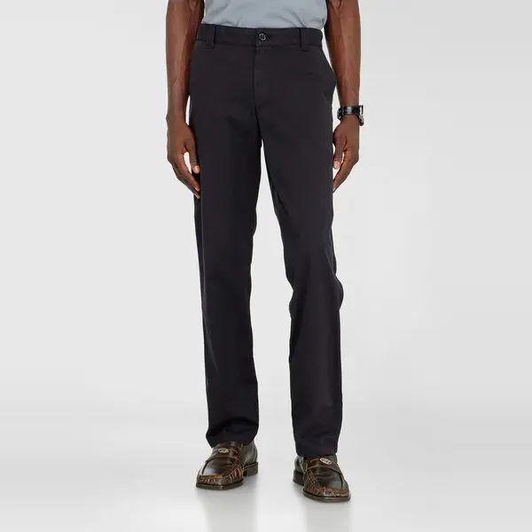 DIESEL® Cotton Stretch Chino Pants With Utility Loop - Black