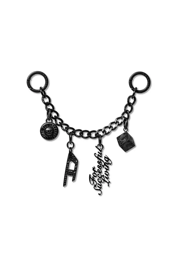 DIESEL® Charm Thin Silver - Black