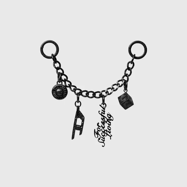 DIESEL® Charm Thin Silver - Black