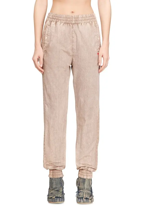 DIESEL® Treated Taslan Track Pants With Drawstring Waist