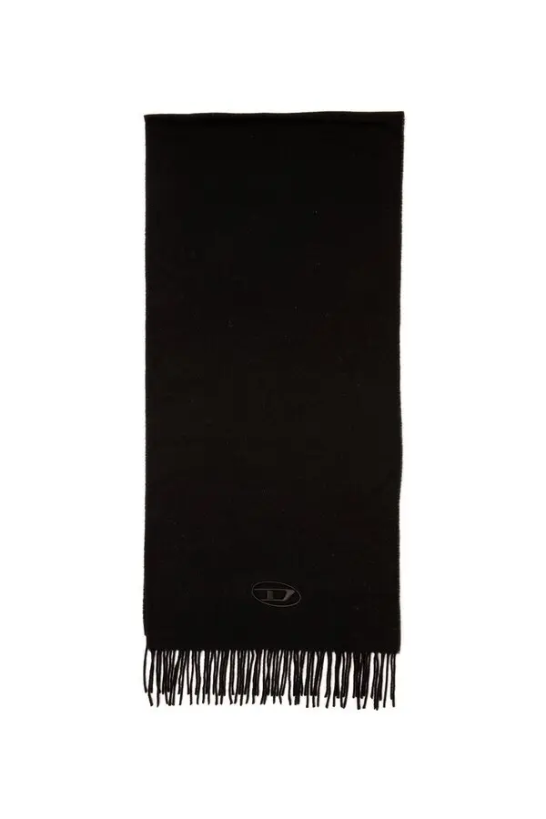 DIESEL® Wool-blend Scarf With Fringed Edges