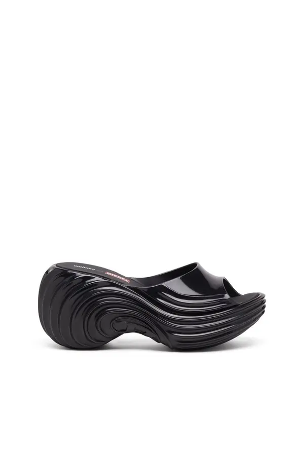DIESEL® Platform Mule With Oval D Monogram - Black