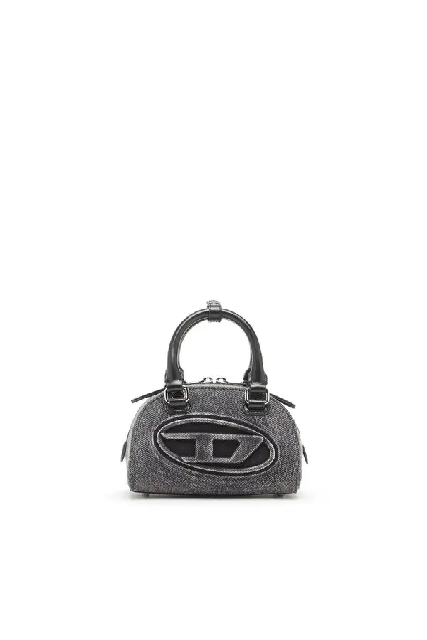 DIESEL® 1dr Denim Mini Bowling Bag - Grey
