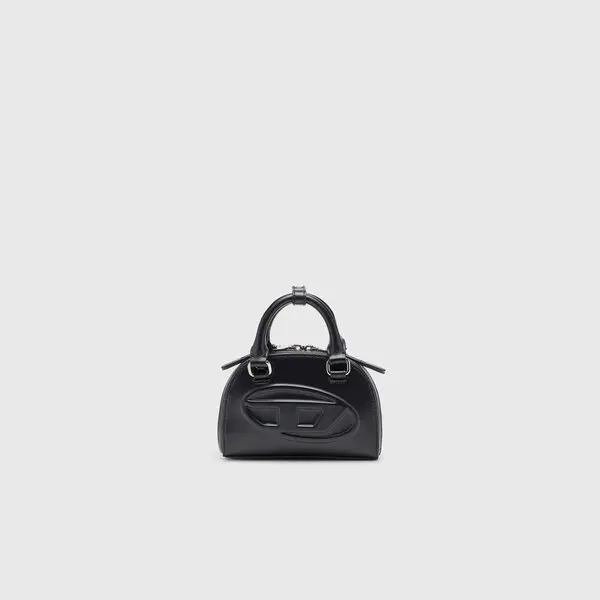 DIESEL® 1dr Dome-slim Bowling Bag In Nappa Leather - Black