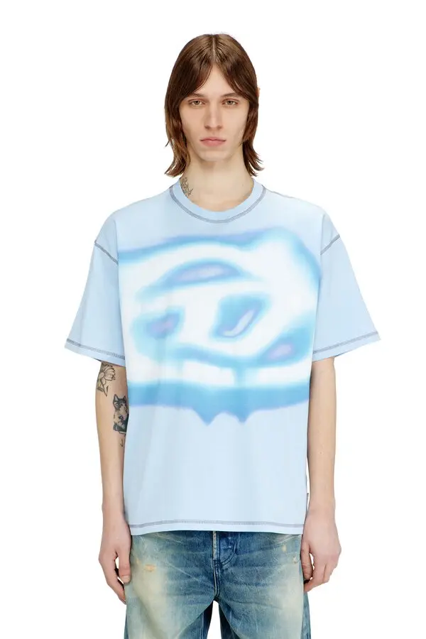DIESEL® Relaxed T-shirt With Water-effect Print