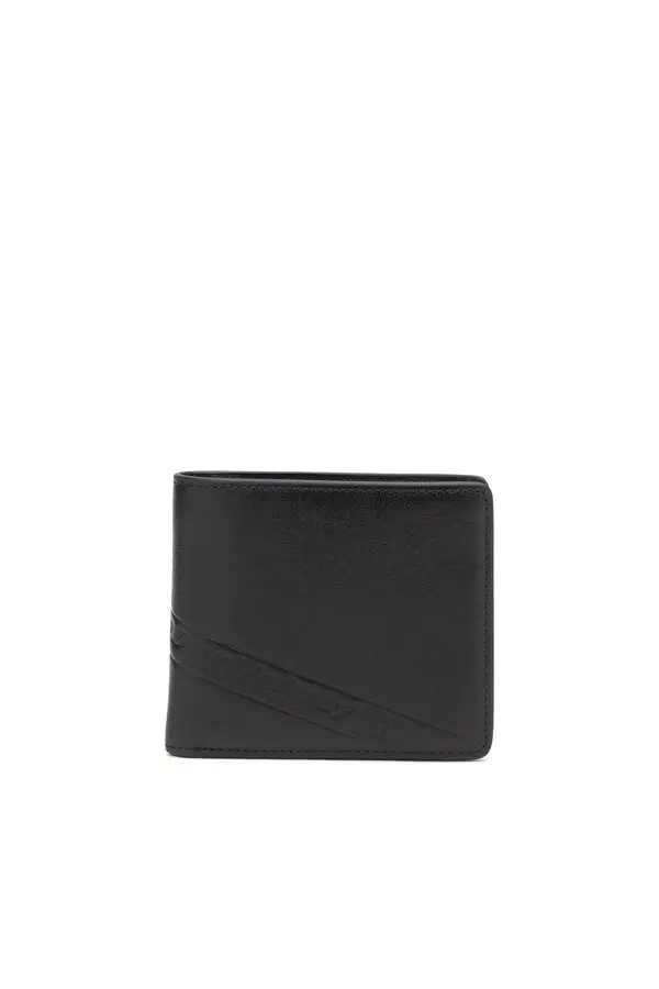 DIESEL® Bi-fold Leather Wallet With Embossed Logo