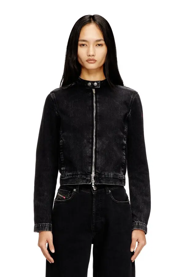 DIESEL® Moto Jacket In Denim - Black
