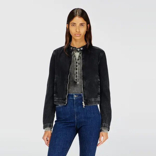 DIESEL® Moto Jacket In Denim - Black