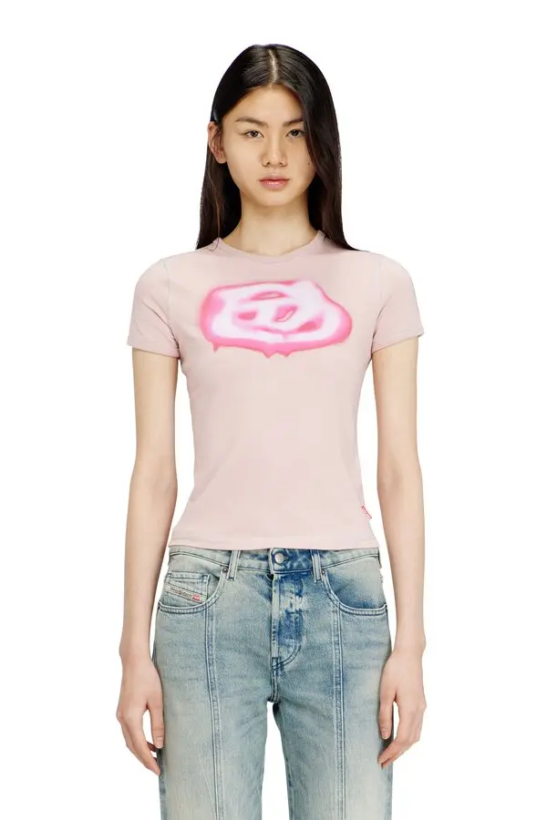 DIESEL® Slim Fit T-shirt With Graffiti Logo