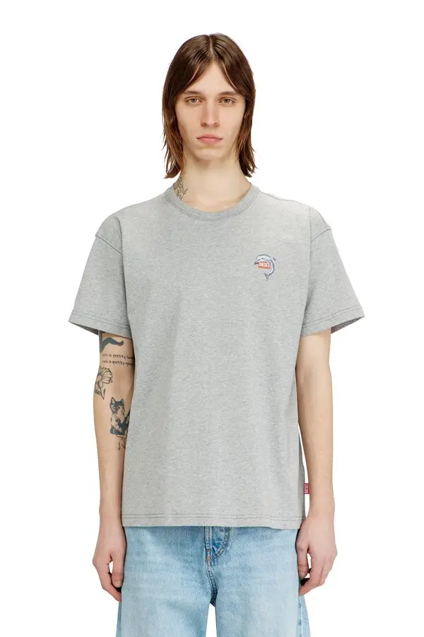 DIESEL® T-shirt With Dolphin And Logo Print