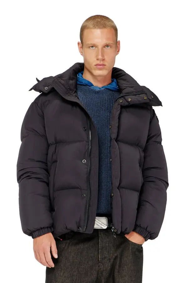 DIESEL® Quilted Down Jacket With Viraloff® Taslan Fabric