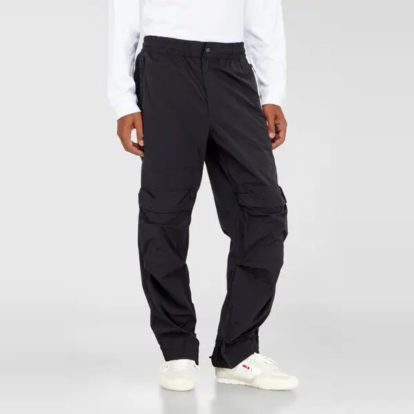 DIESEL® Crinkled Nylon Cargo Pants - Black