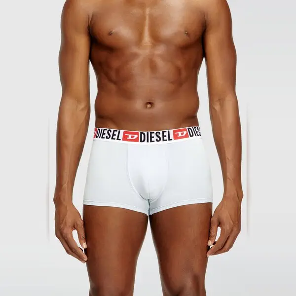 DIESEL® Three-pack Of All-over Logo Waist Boxers - Blue