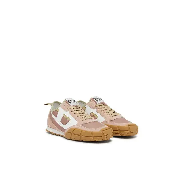 DIESEL® S-pagodha Leather, Suede And Ripstop Sneakers - Pink