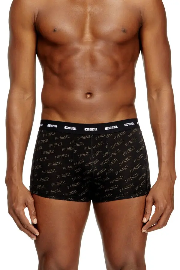 DIESEL® Three-pack Boxer Briefs With Stylised Logo - Black