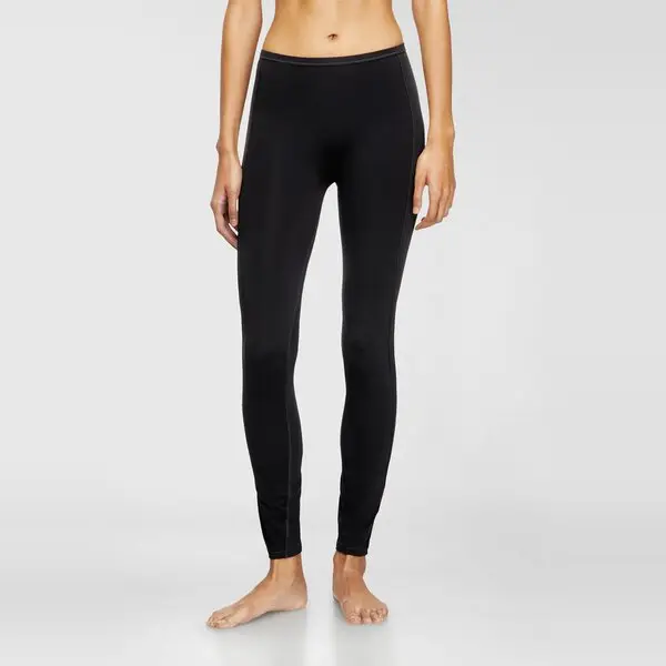 DIESEL® Nylon Leggings With Cut-out Back Oval D - Black