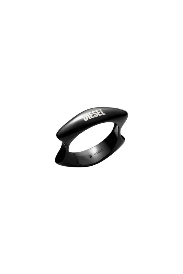 DIESEL® Stainless Steel Statement Ring - Black