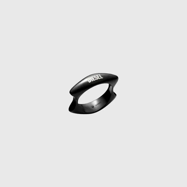 DIESEL® Stainless Steel Statement Ring - Black
