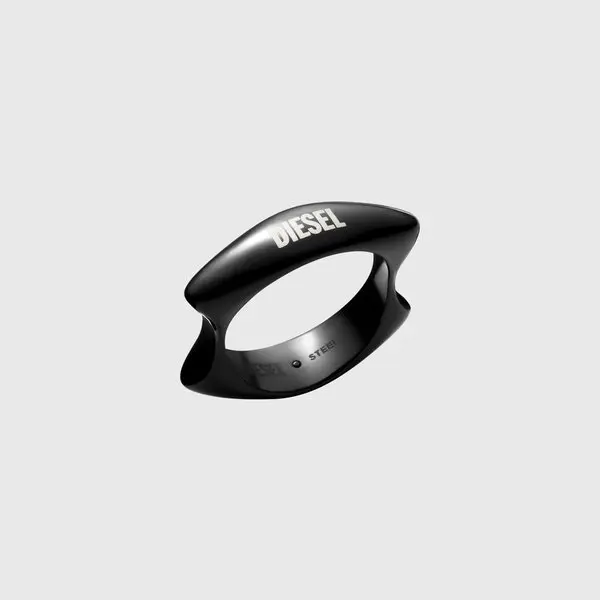 DIESEL® Stainless Steel Statement Ring - Black