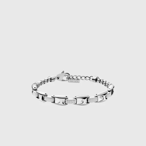 DIESEL® Stainless Steel Link Chain Bracelet - Silver